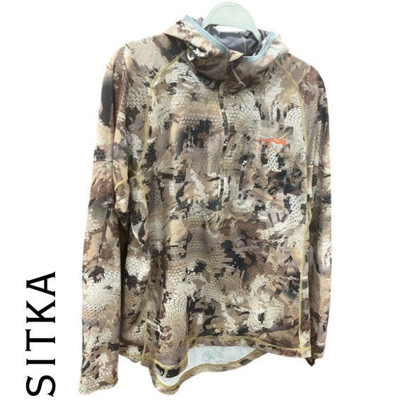 Sitka Gear | Other | Sitka Camo Lightweight Hooded Half Zip Pullover ...